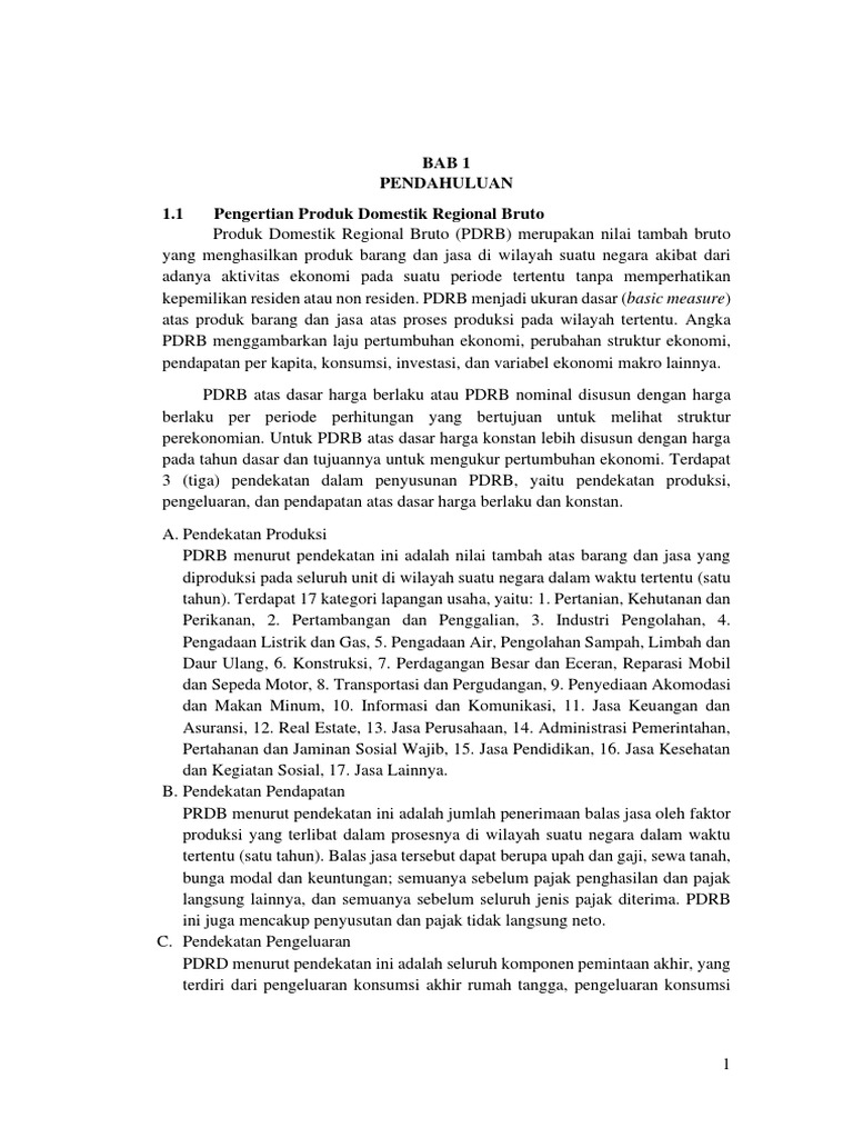 Rangkuman PDRB | PDF | Pengelolaan Keuangan & Uang