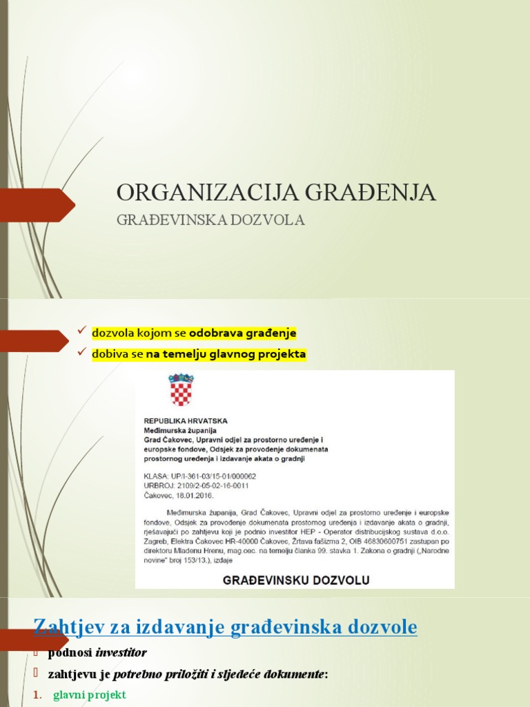 04 - Građevinska Dozvola | PDF