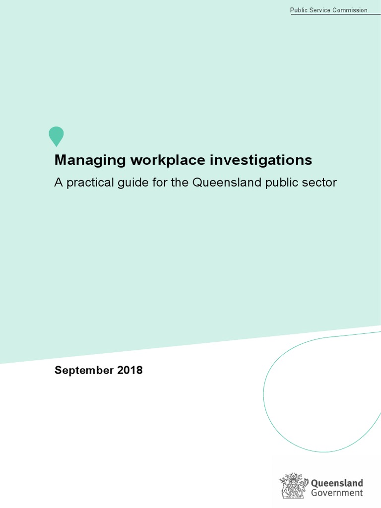 Queensland Workplace Investigations Guide | PDF | Burden Of Proof (Law ...