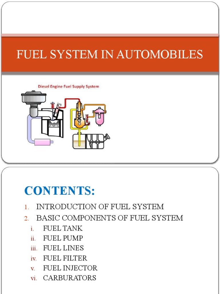 Overview of Automobile Fuel Systems | PDF | Fuel Injection | Carburetor