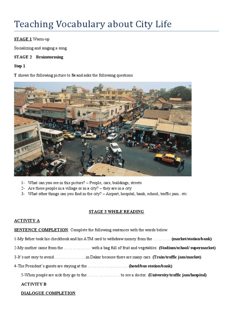 Vocab - CITY LIFE | PDF