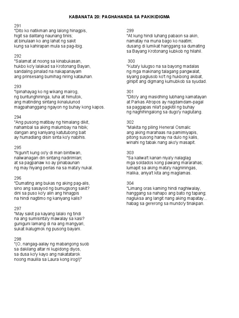 Kabanata 20 | PDF