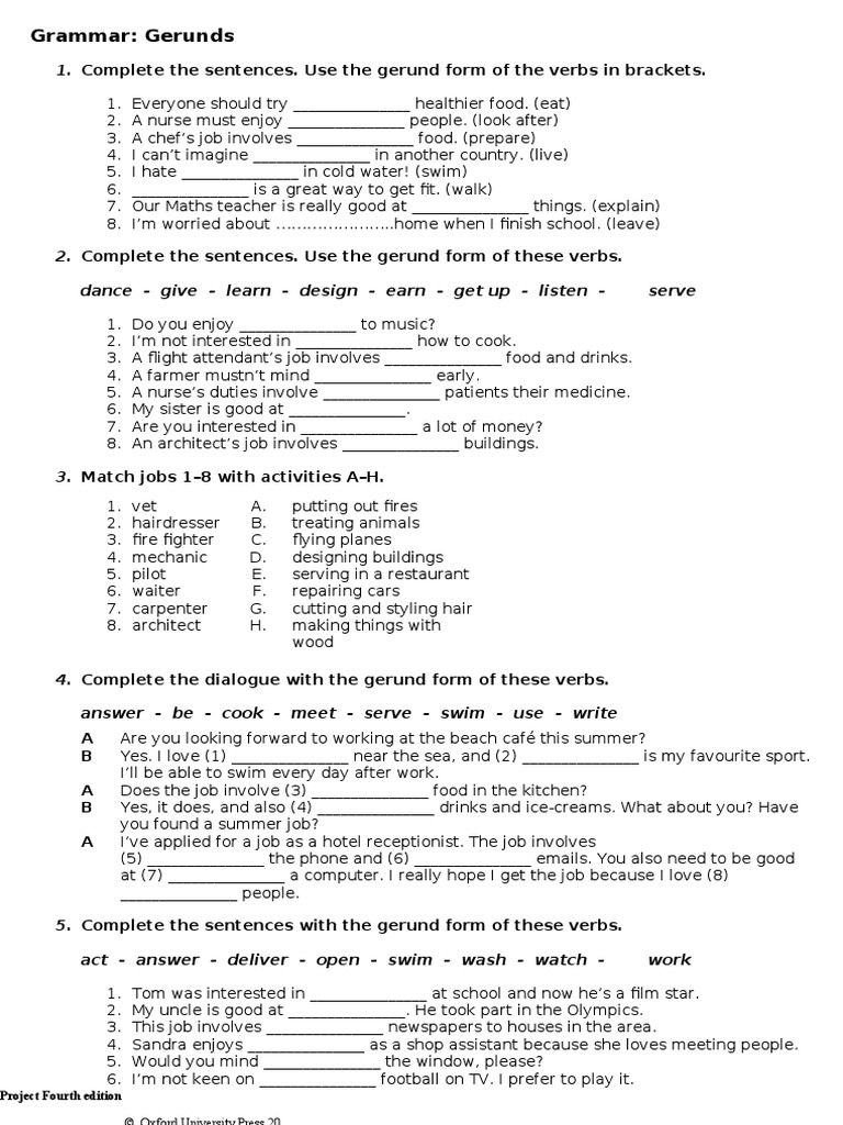 Project 5 Unit 4 Grammar | PDF