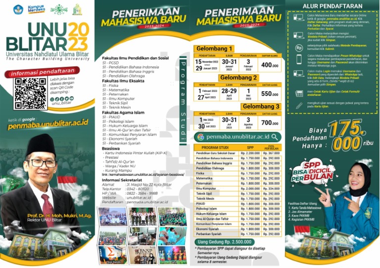 Rev Brosur PMB Unu Blitar 2023 | PDF