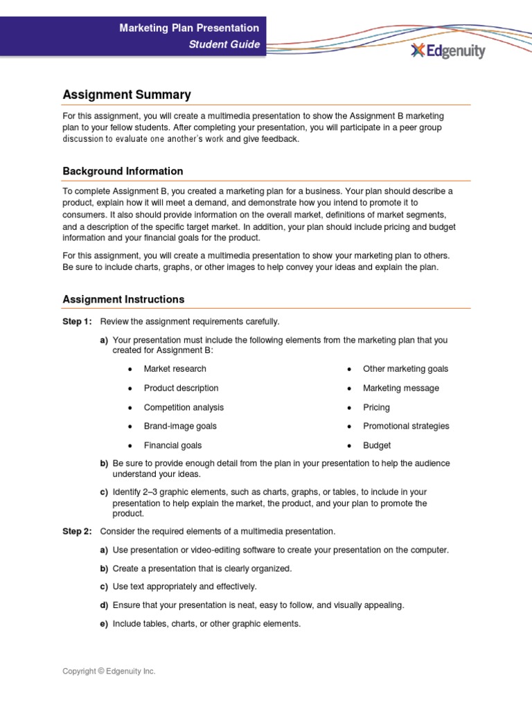 Project - Final Assignment C - Student Guide 2 | PDF | Marketing ...