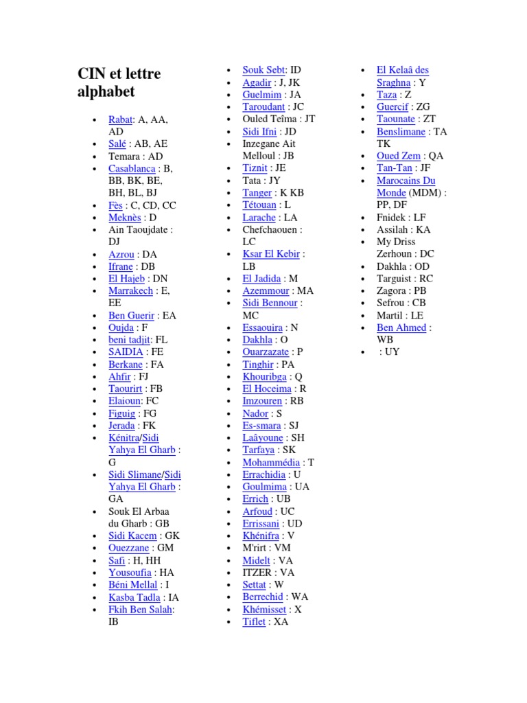 Cin Et Lettre Alphabet | PDF