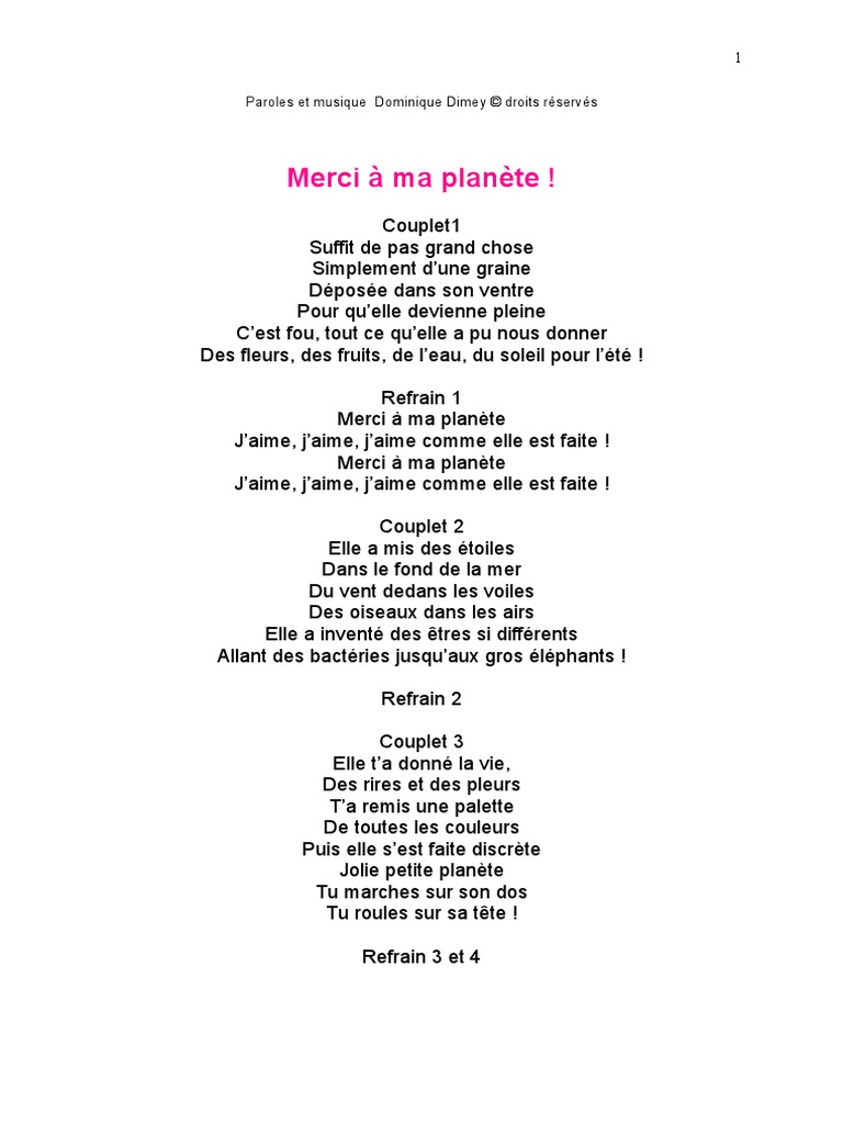 6PARO Merci A Ma Planete | PDF | Art | Poésie