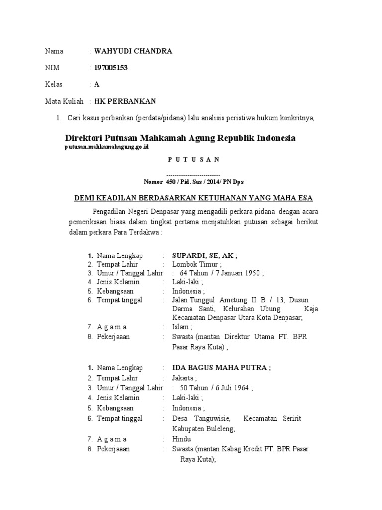 Analisis HK Perbankan | PDF