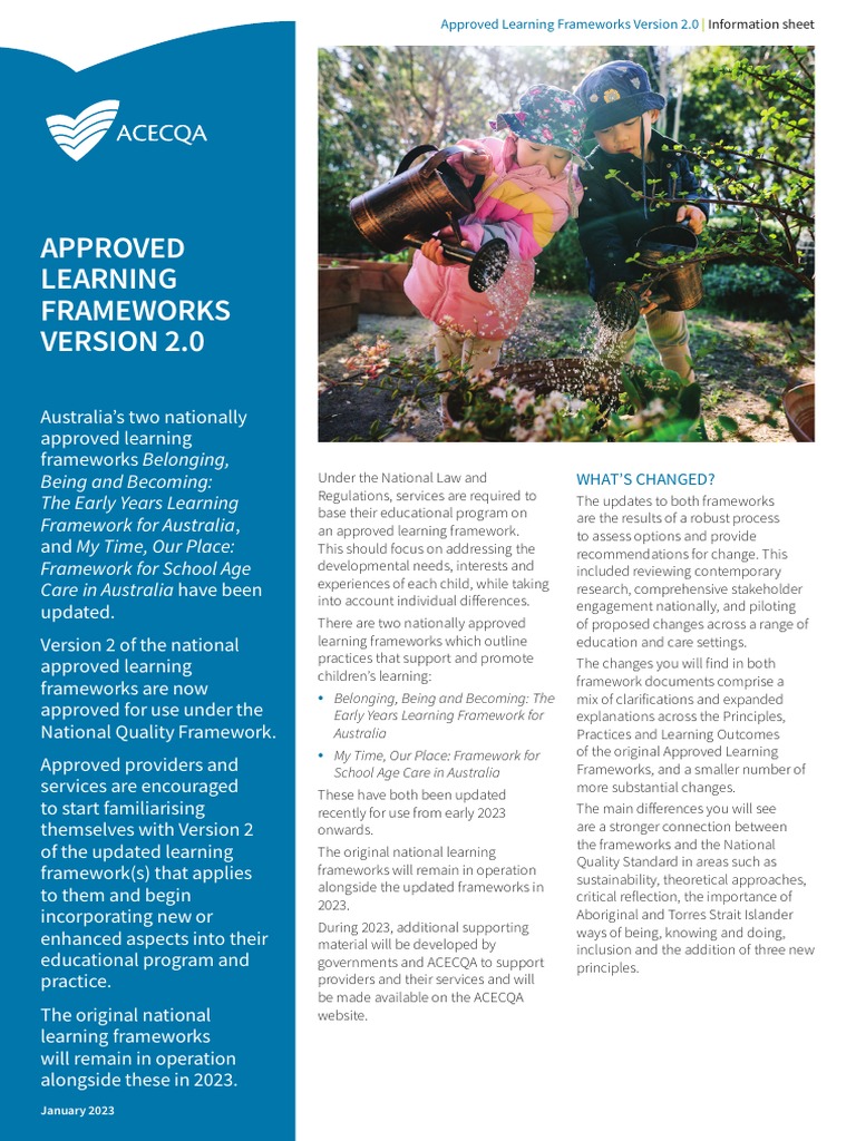 Approved Learning Frameworks V2.0 Update | PDF | Learning | Evaluation