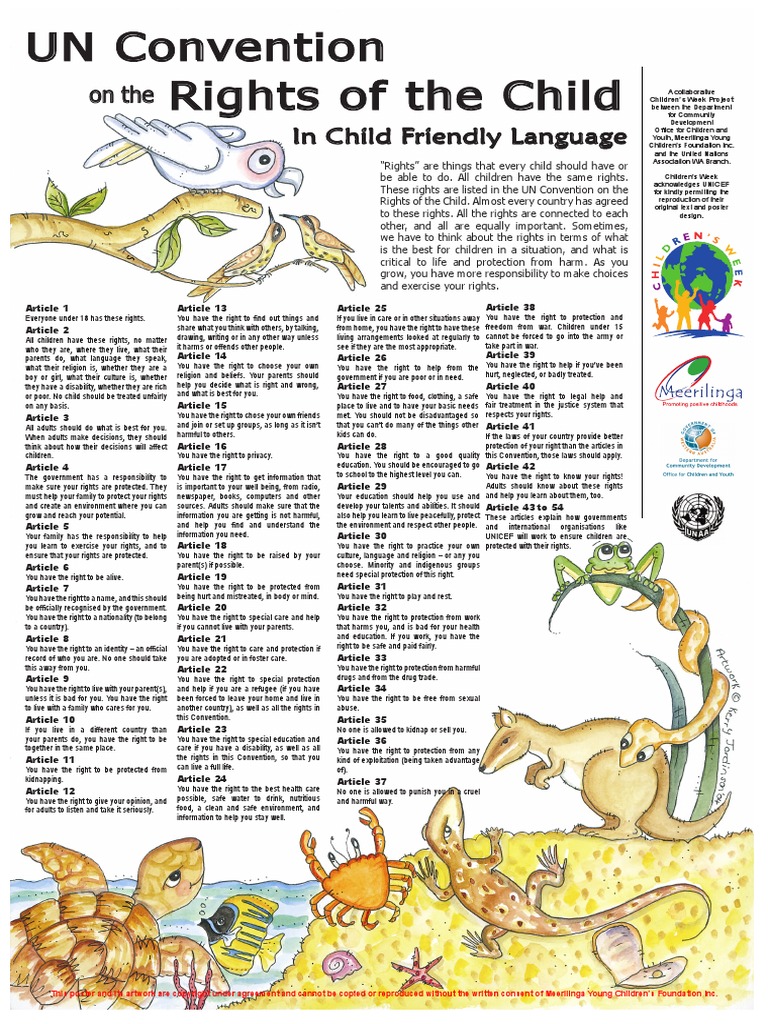 Un Poster-Childfriendly Aust | PDF | Children's Rights | Rights