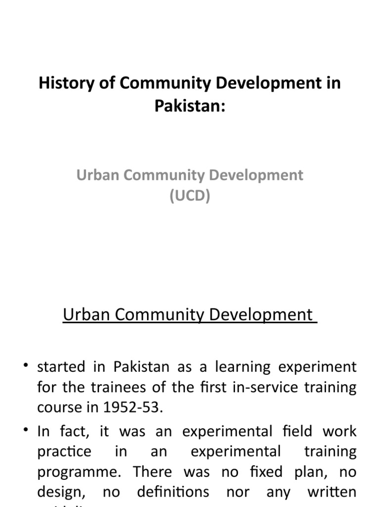 Lecture 15 A History of Community Development in Pakistan | PDF | Rural ...