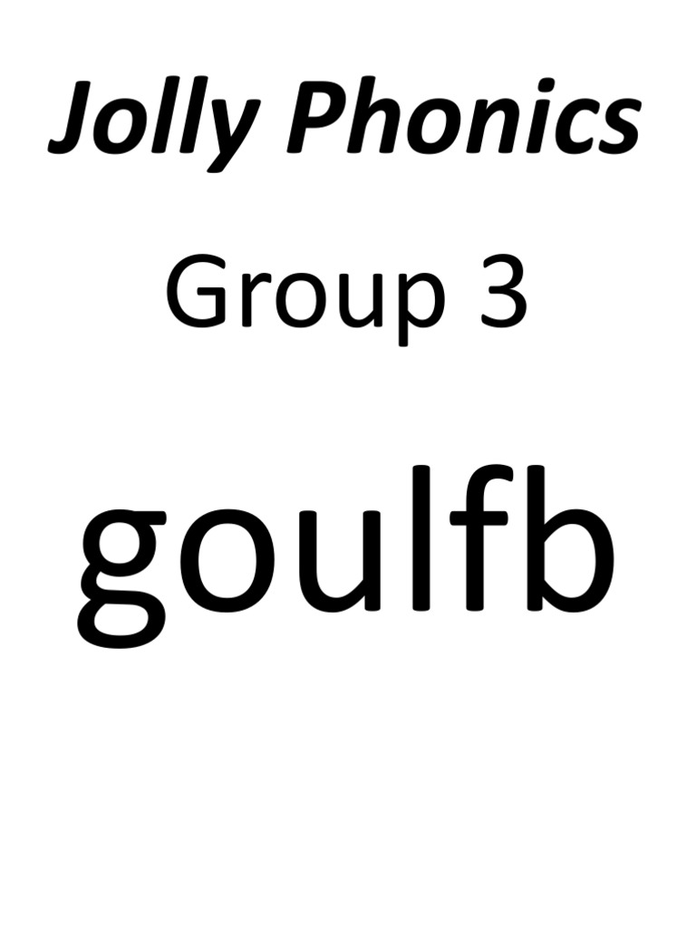 Jollyphonics Group 3-4 | PDF