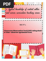 COT Observation Notes Form 2024-2025 | PDF