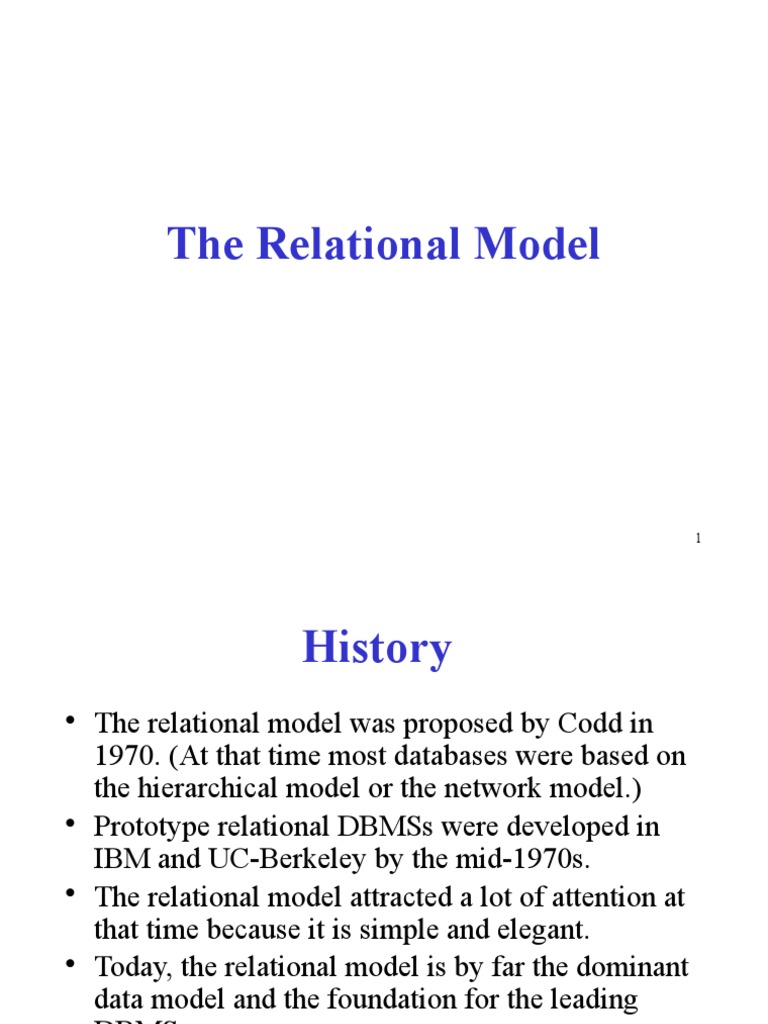 Relational Model Pdf Relational Model Relational Database