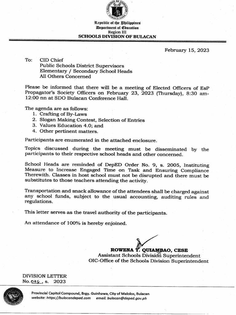 Div Letter No. 026 S. 2023 | PDF