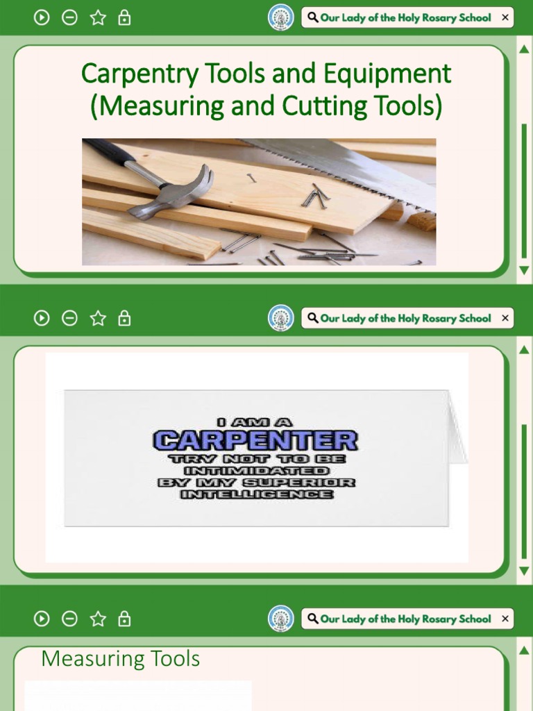 Carpentry Measuring, Cutting Tools | PDF