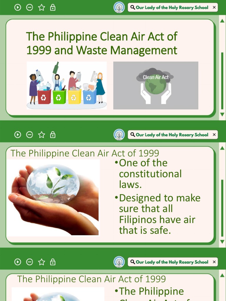 Philippine Clean Air and Waste Laws | PDF