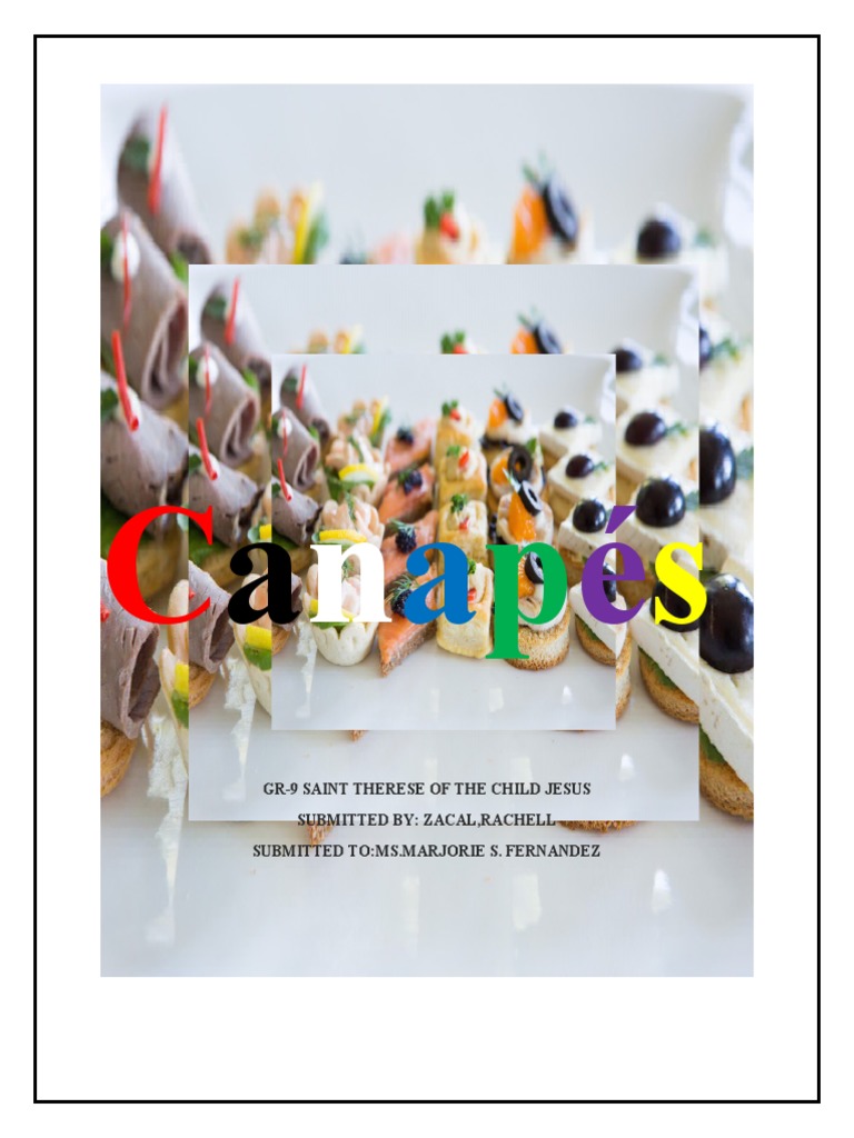 Canapés | PDF | Western Cuisine | European Cuisine