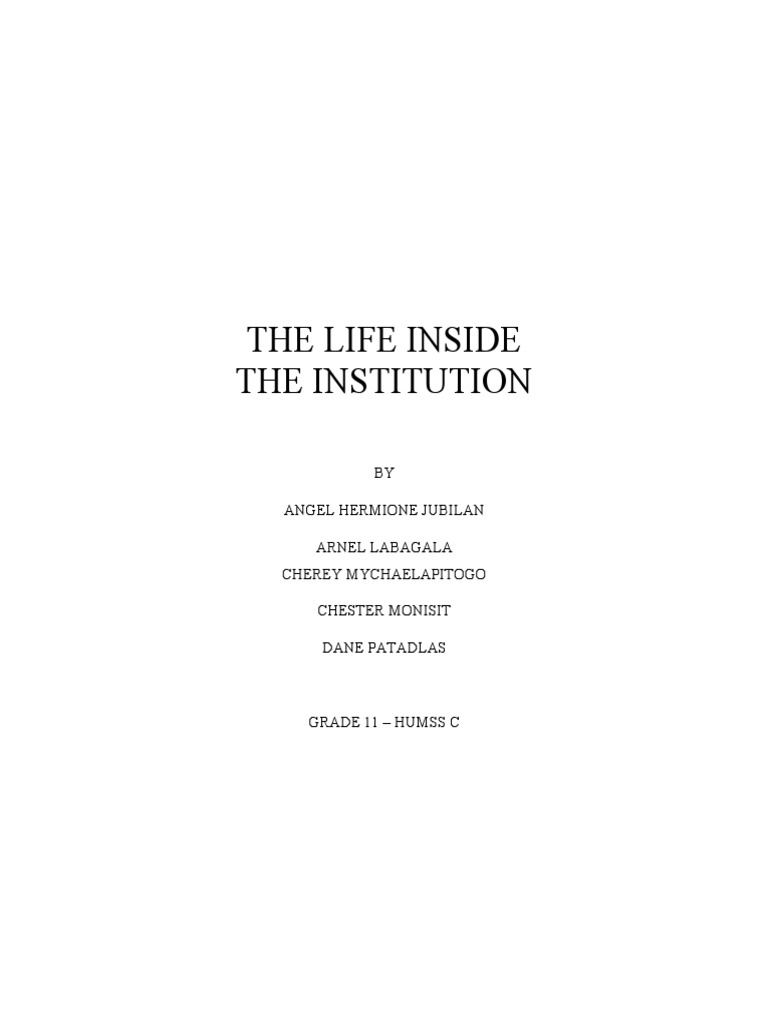 The Life Inside The Institution | PDF | Child Abuse | Human Development