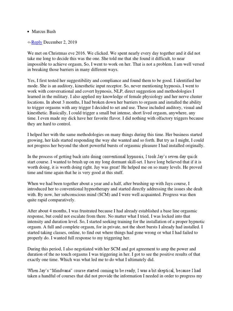 Mindvana Week 31 Old Comments | PDF | Orgasm | Cognitive Science