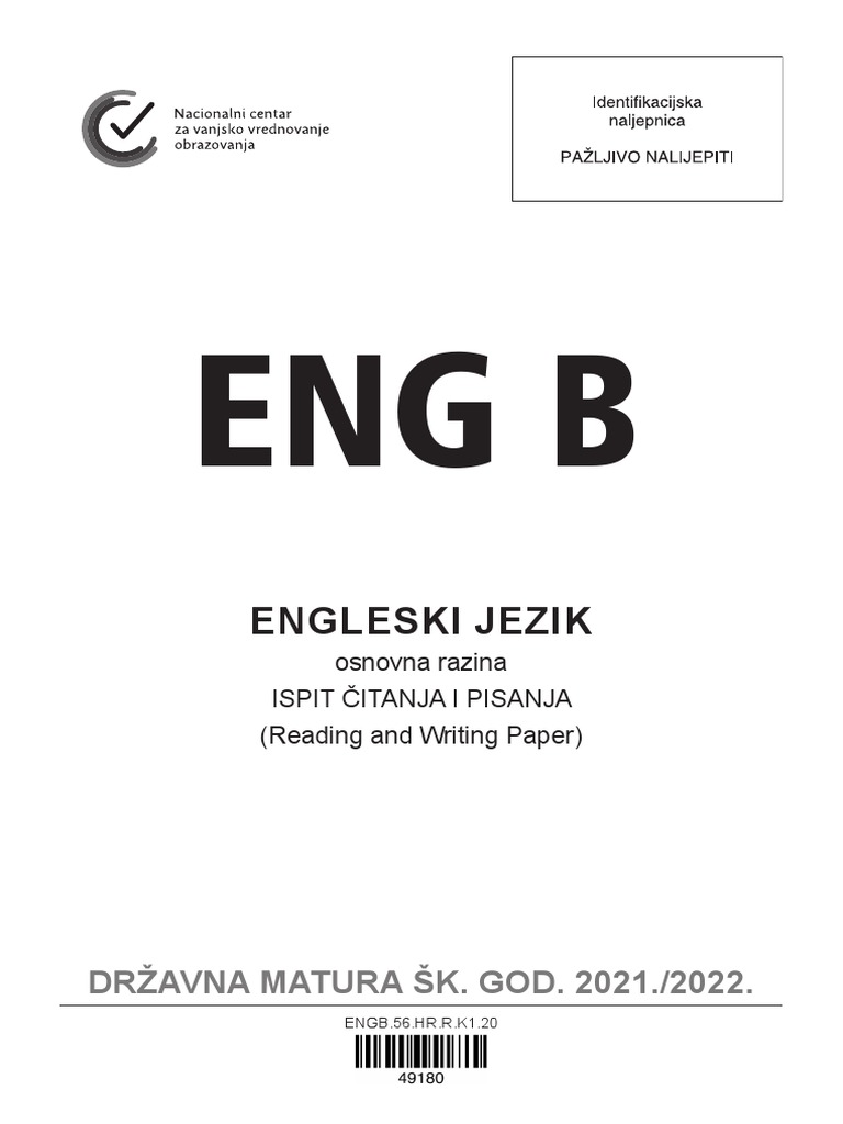 Eng B: Engleski Jezik | PDF Eng B: Engleski Jezik | PDF