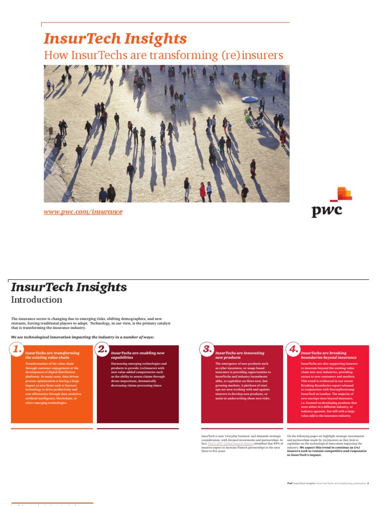 PWC Insurtechs Transforming Reinsurers | PDF | Computer Security | Security
