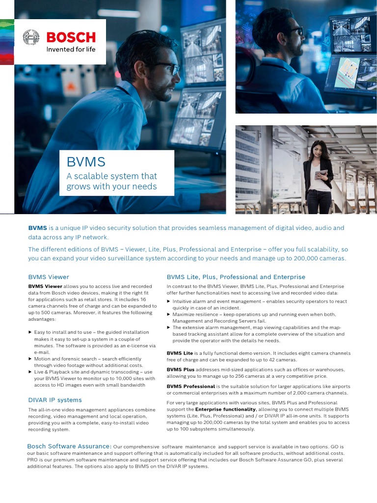 BVMS - Quick Selection Guide | PDF | Video | Closed Circuit Television