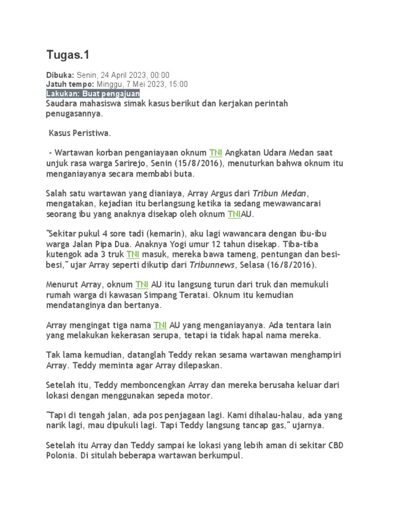 Jawaban Tugas Akhir Program (TAP) | PDF