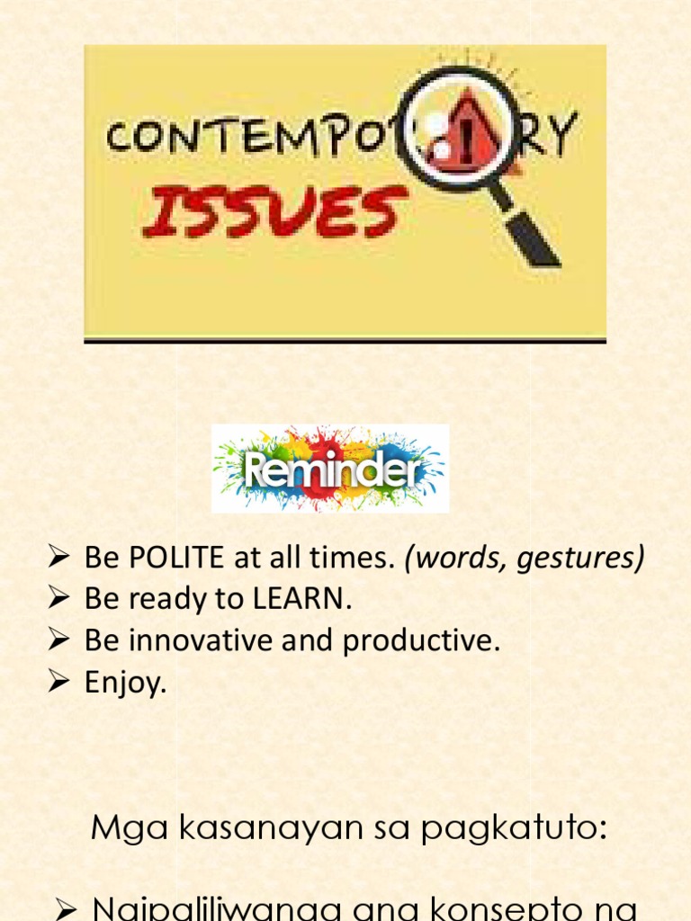 AP 10 Kahulugan at Kahalagahan NG Pag Aaral NG Kontemporaryong Isyu | PDF