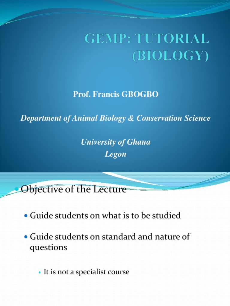 GEMP 2020 Biology Tutorial | PDF | Dominance (Genetics) | Meiosis