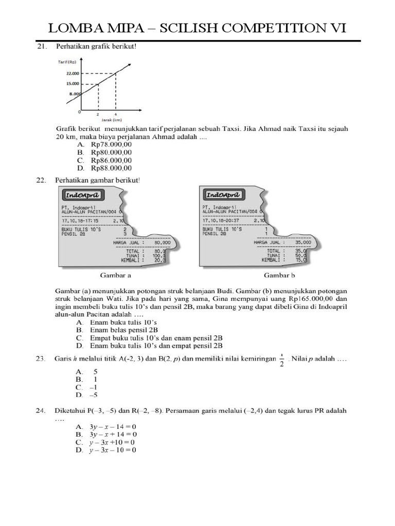 Soal Lomba Mipa | PDF