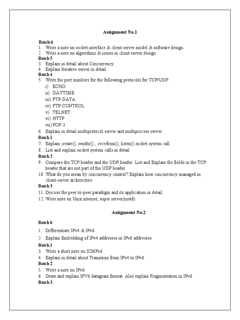 Client-Server Architecture & Networking Concepts | PDF | I Pv6 | File ...
