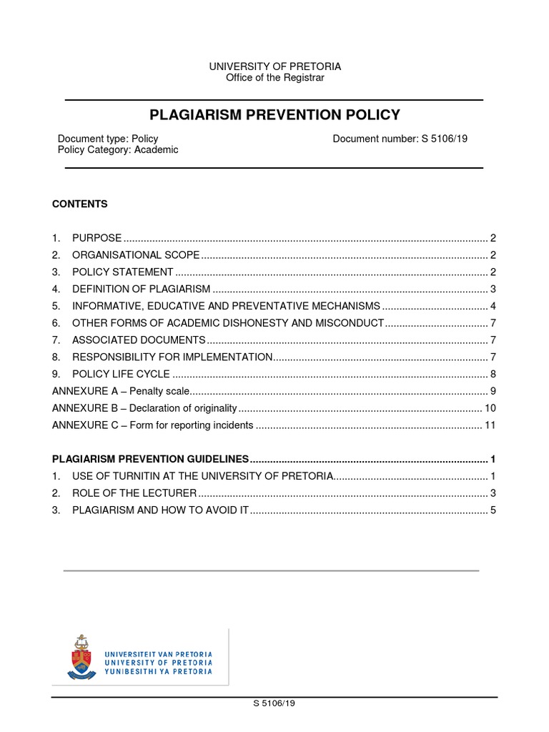 s5106 19 Plagiarism Prevention Policy - zp181077 | PDF | Plagiarism ... s5106 19 Plagiarism Prevention Policy - zp181077 | PDF | Plagiarism ...