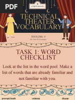 Technical Theatre Worksheet Answers | PDF | Theatre | Performing Arts