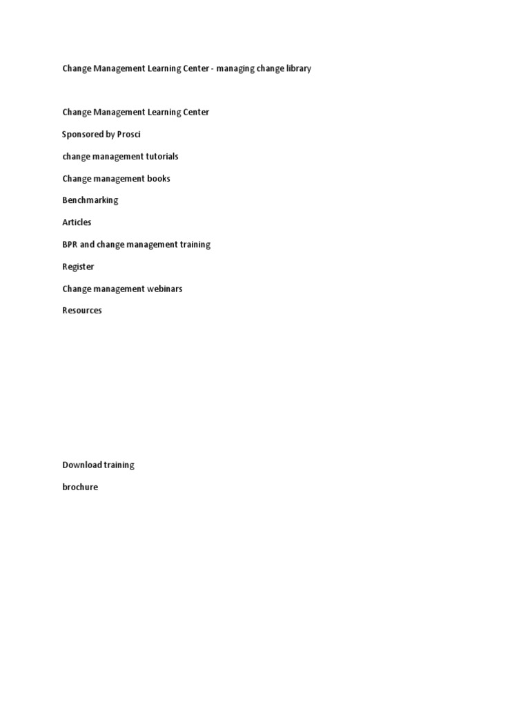 Change Management Learning Center | PDF | Art