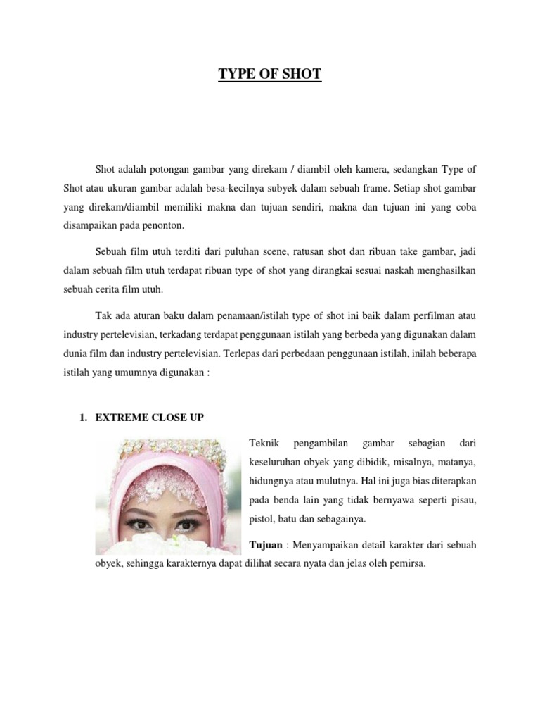 Materi 2 (Type of Shot) PDF | PDF