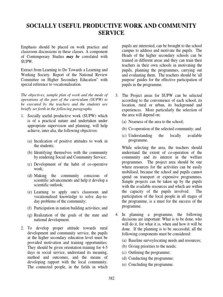 SUPW | PDF | Climate Change | Teachers