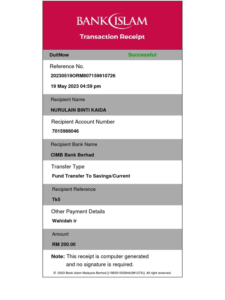 Transaction Receipt 19052023170006 | PDF