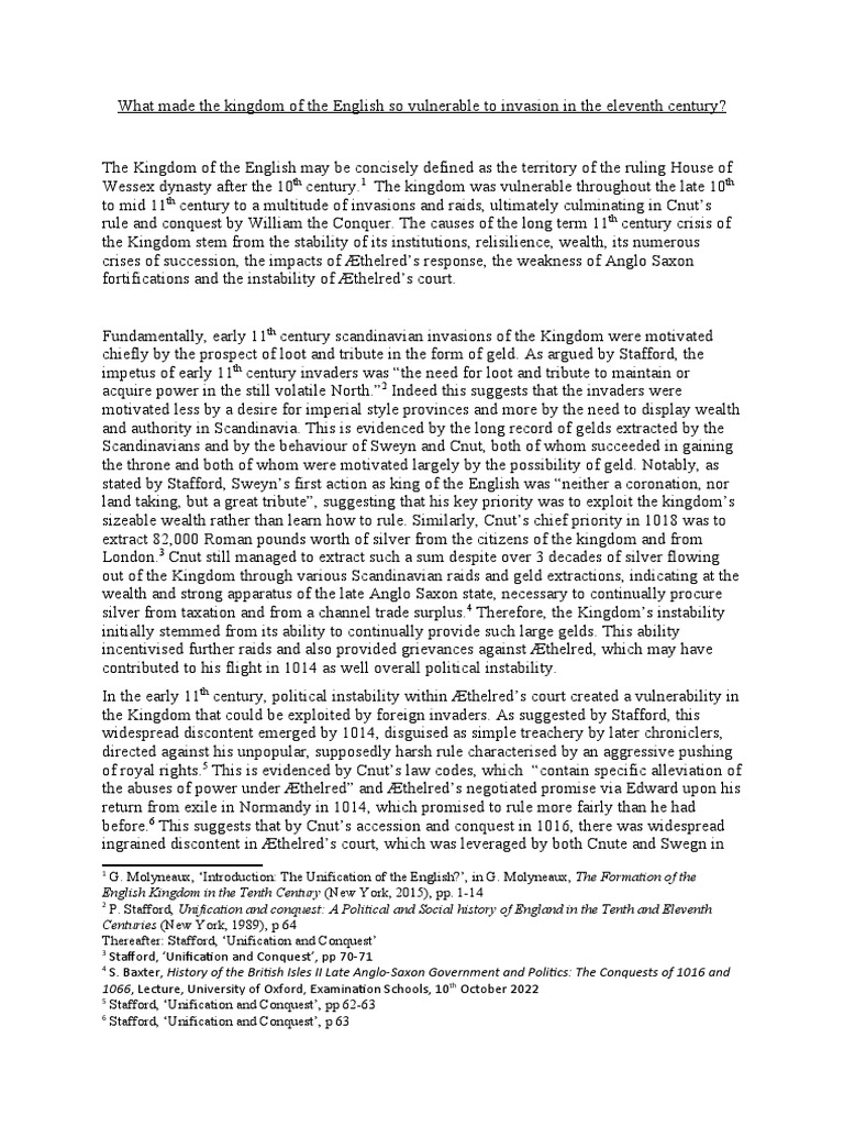 What Made The Kingdom of The English So Vulnerable To Invasion in The ...
