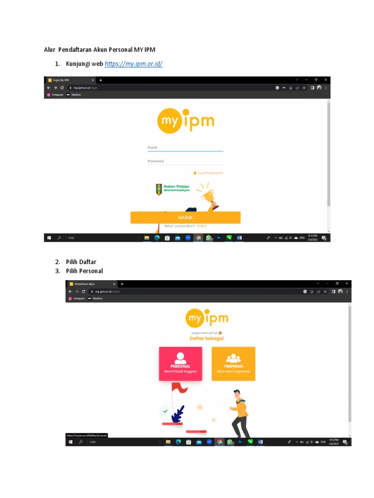 Panduan Pendaftaran Akun MY IPM | PDF | Karier & Perkembangan