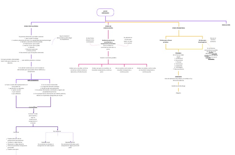 Mapa Conceptual Juicio Ordinario RGM | PDF | Demanda judicial | Sentencia (ley)