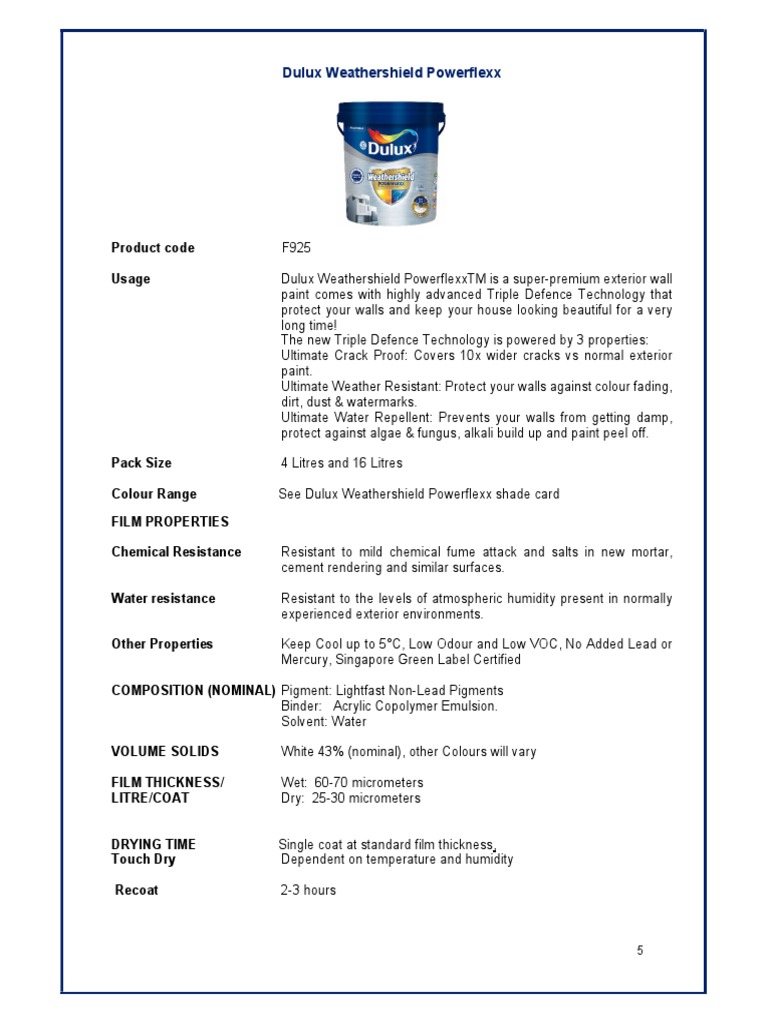 Tds Weathershield Powerflexx PK | PDF | Paint | Secondary Sector Of The Economy