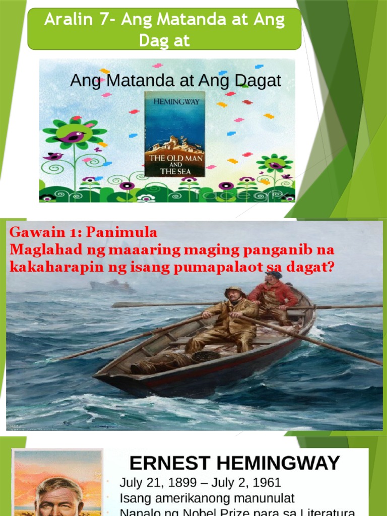Q2 Aralin 7 - Ang Matanda at Ang Dagat | PDF
