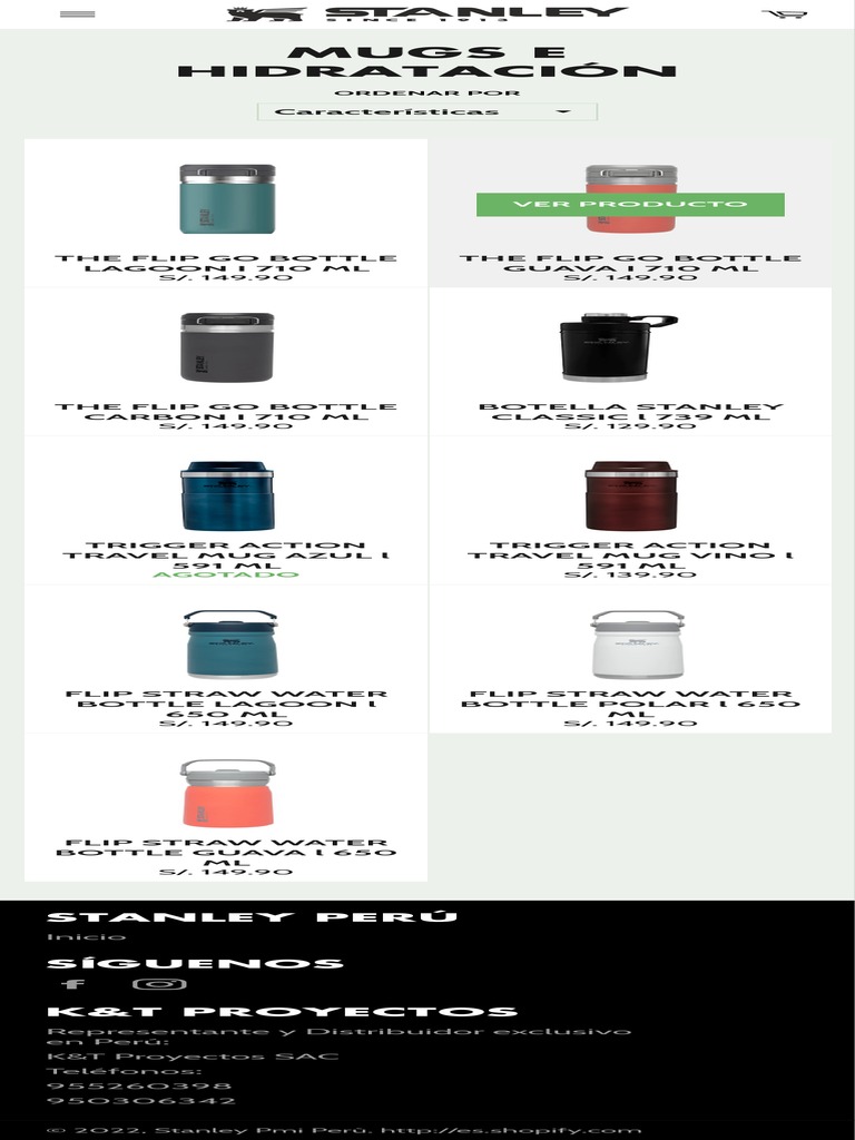 Mugs e Hidratación - Stanley Pmi Perù | PDF | Cocina, comidas y vino