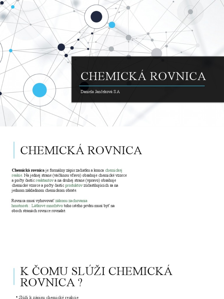 Chemicka Rovnica | PDF
