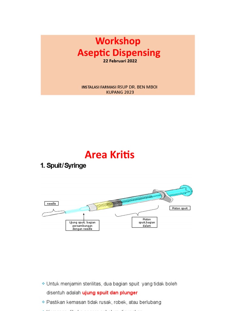 Workshop Pencampuran Aseptis | PDF