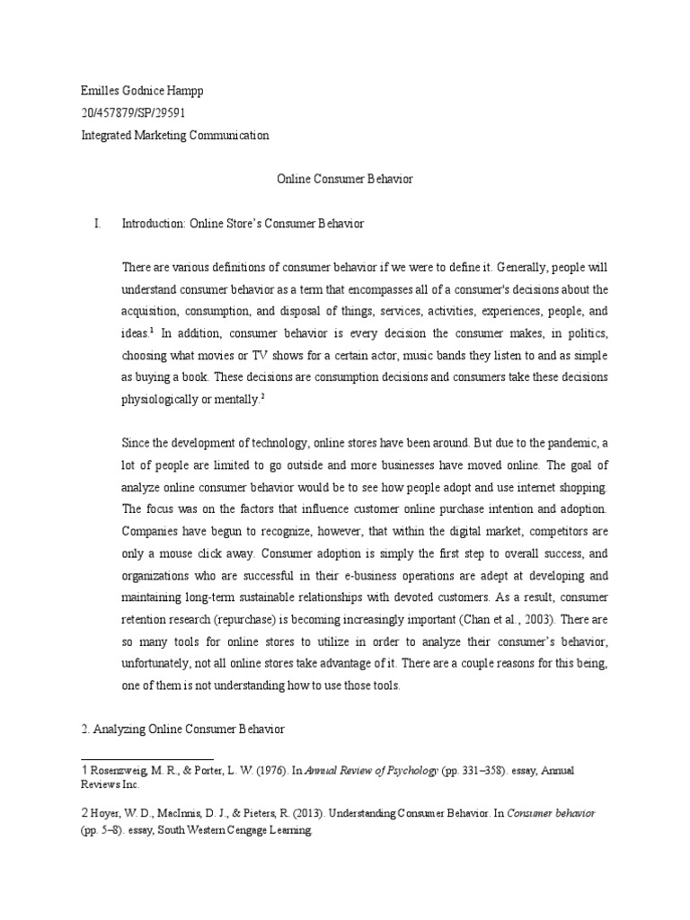 Online Consumer Behavior | PDF | Consumer Behaviour | Behavior