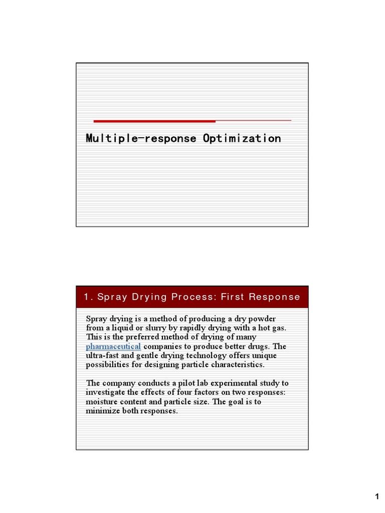4 (Optional) Multiple Response Optimization | PDF | Chemistry ...