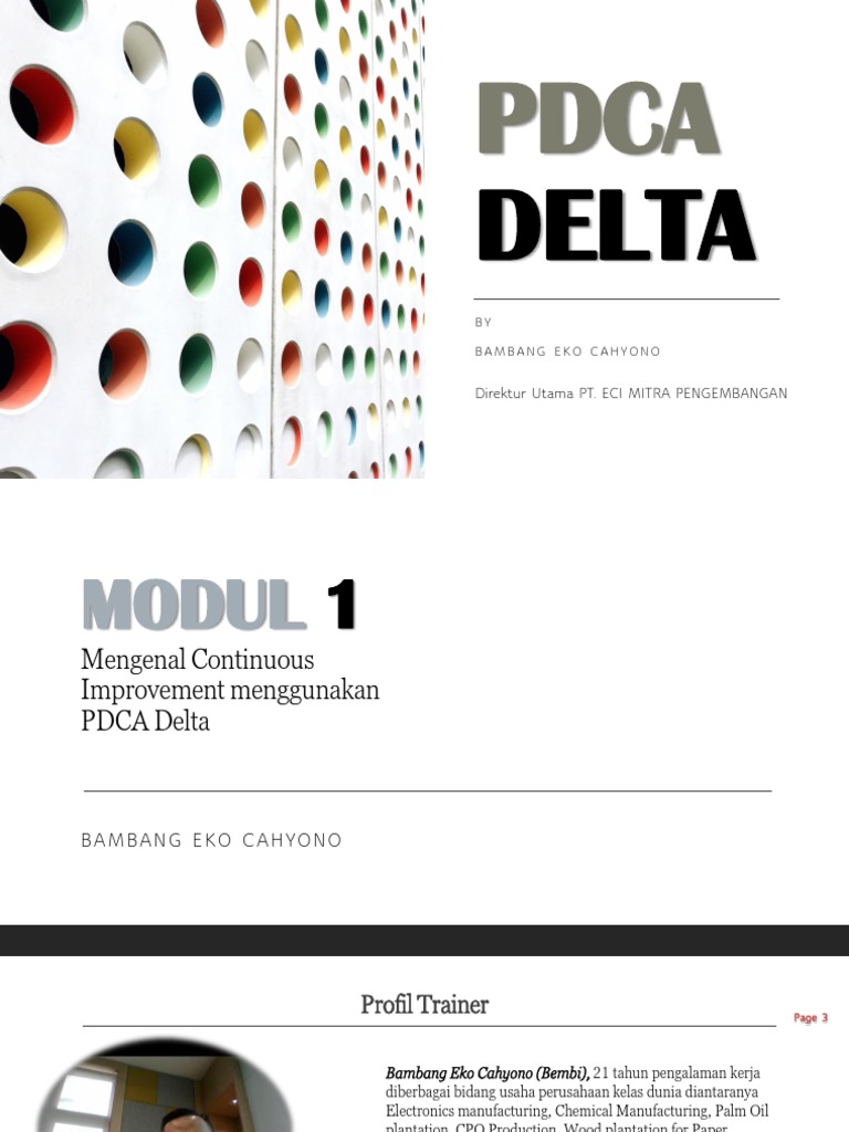 Modul PDCA DELTA ECI 2023 | PDF