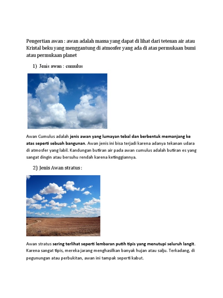 Pengertian Awan | PDF